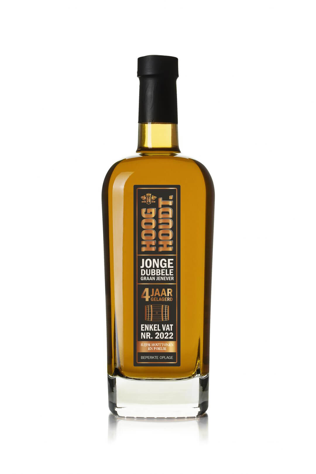 is een 4 jaar gelagerde jonge dubbele graan jenever op port vat gelagerd